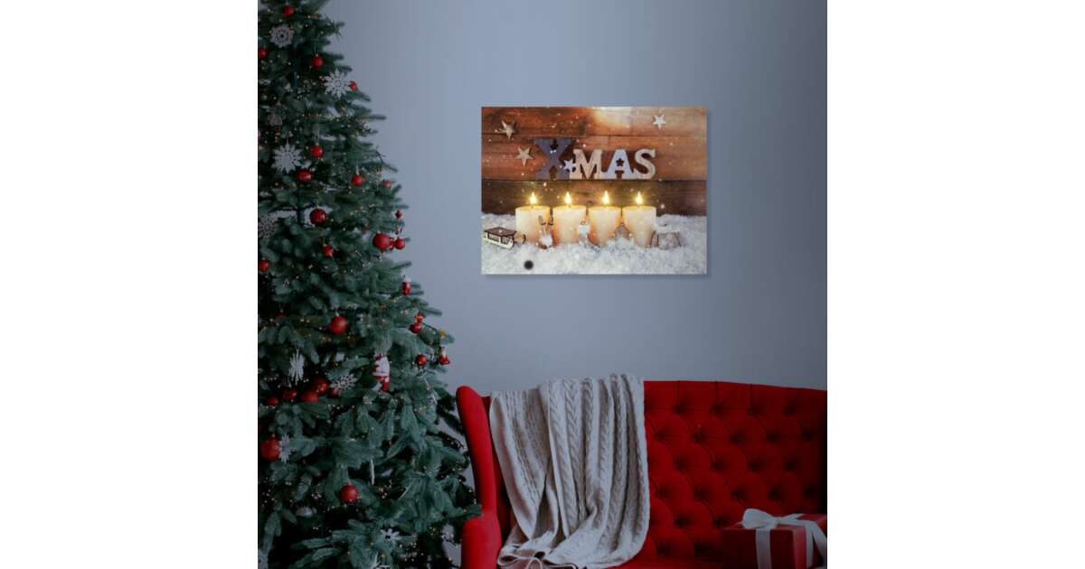 LED-es fali kép - XMAS - 4 melegfehér LED - 40 x 30 cm | Pepita.hu LED-es fali kép - XMAS - 4 melegfehér LED - 40 x 30 cm | Pepita.hu