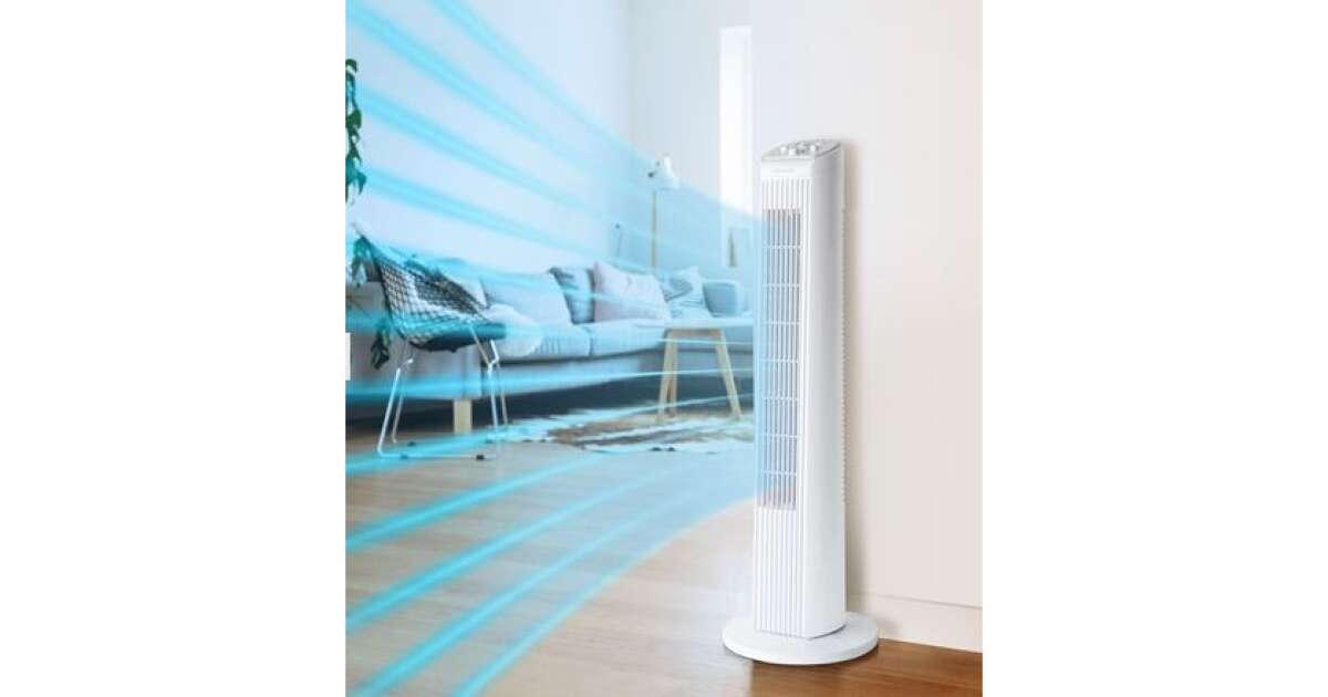 Bewello BW2053WH Oszlopventilátor, 45 W, Fehér | Pepita.hu