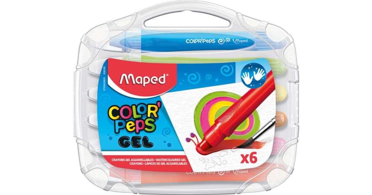 MAPED Grease crayon, fold-out, MAPED Color`Peps GEL, 6 different ...