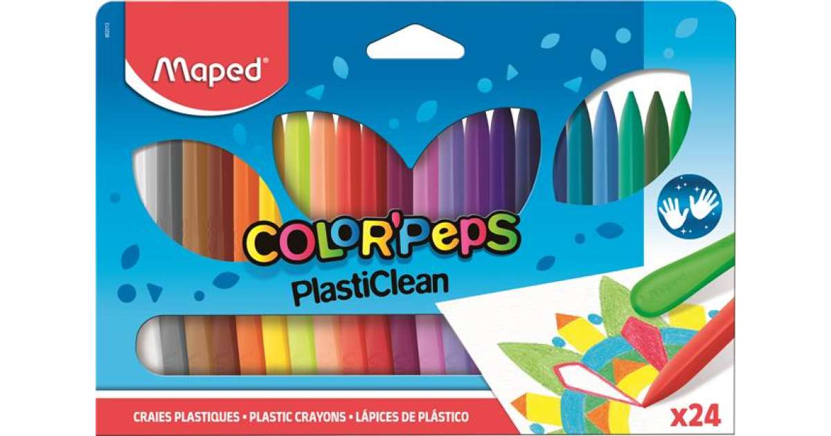 MAPED Grease crayons, MAPED Color`Peps PlastiClean, 24 different ...