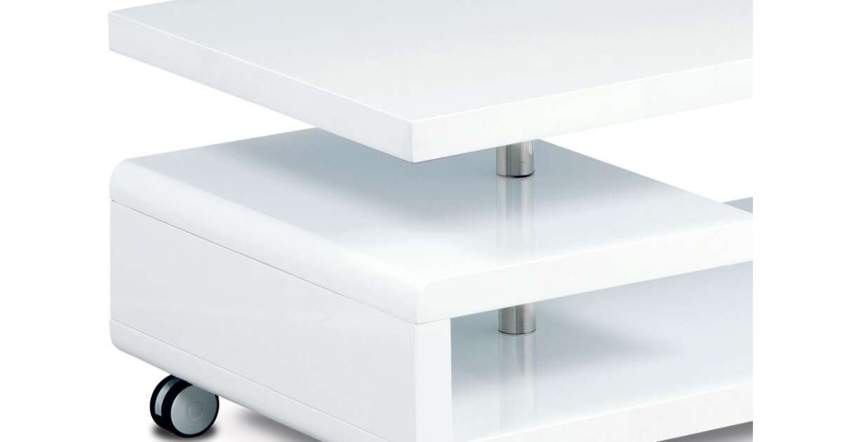 Ahg-618 Magasfényű Fehér Dohányzóasztal 115x60x45 cm | Pepita.hu