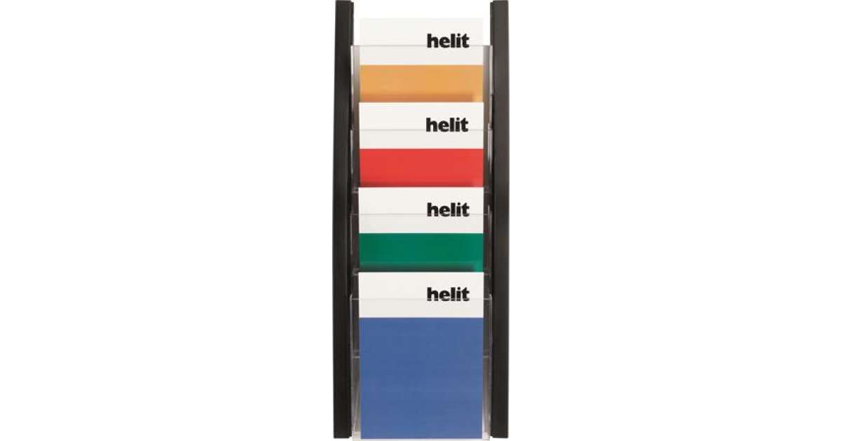 HELIT Katalógustartó, fali, A5, 4 rekeszes, HELIT, fekete | Pepita.hu