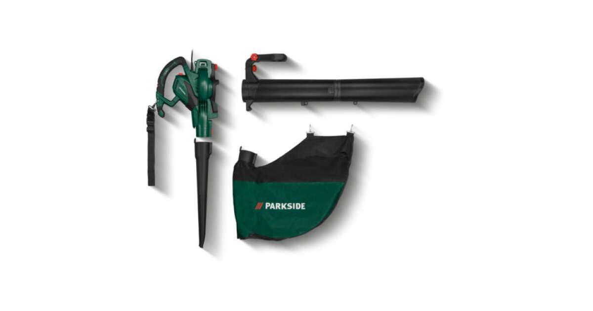 ParkSide lombszívó, lombfúvó, elektromos szabályozható fordulatú, 3000W ...