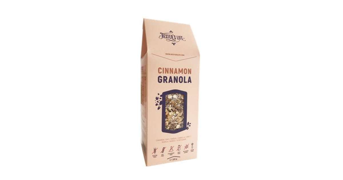 HESTERS LIFE Granola, 320 g, HESTER`S LIFE, fahéjas | Pepita.hu