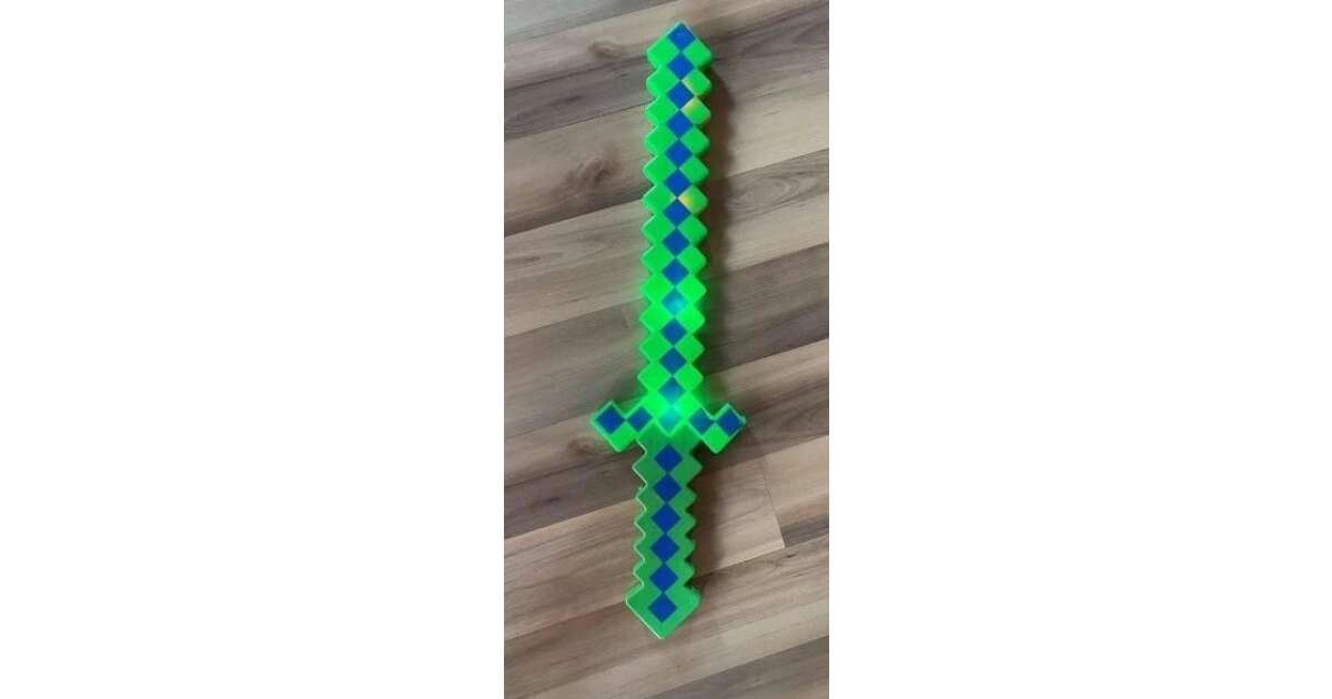 Minecraft inspirálta pixeles kard ZÖLD | Pepita.hu