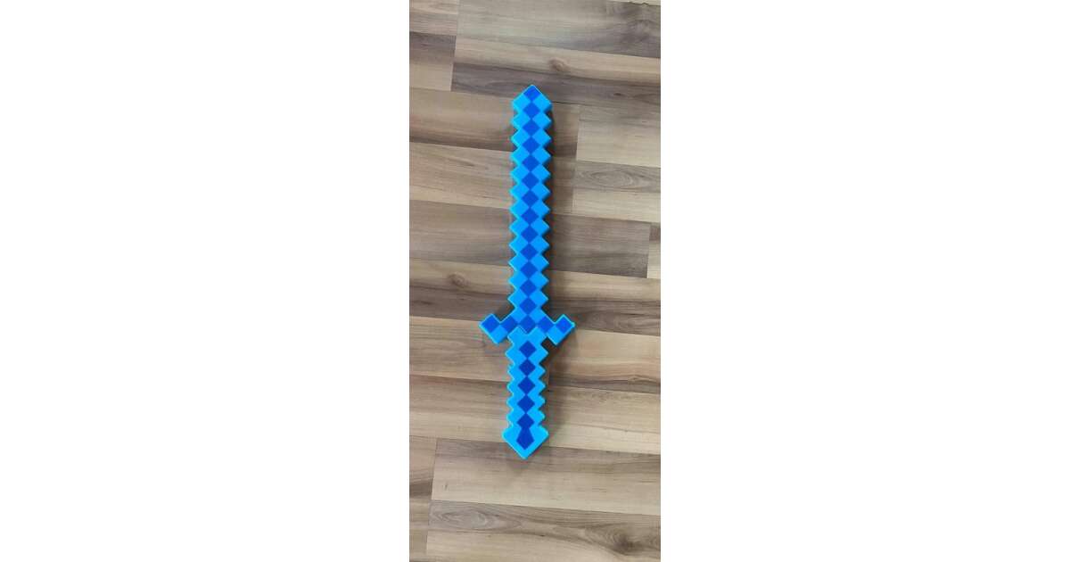 Minecraft inspirálta pixeles kard KÉK | Pepita.hu