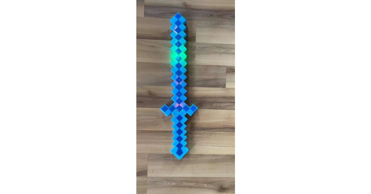 Minecraft inspirálta pixeles kard KÉK | Pepita.hu