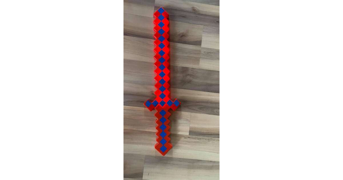 Minecraft inspirálta pixeles kard PIROS | Pepita.hu