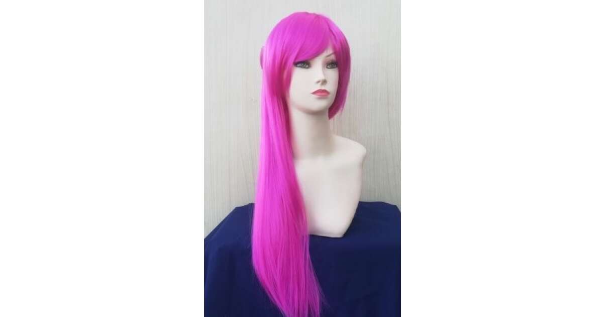 PINK Anime Cosplay Extra Hosszú Egyenes Frufrus Paróka T312 -8D | Pepita.hu