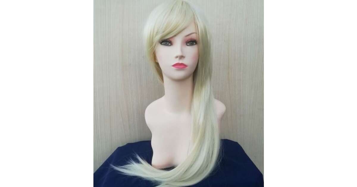 Szőke Anime Cosplay Extra Hosszú Egyenes Frufrus Paróka T312 -613 ...