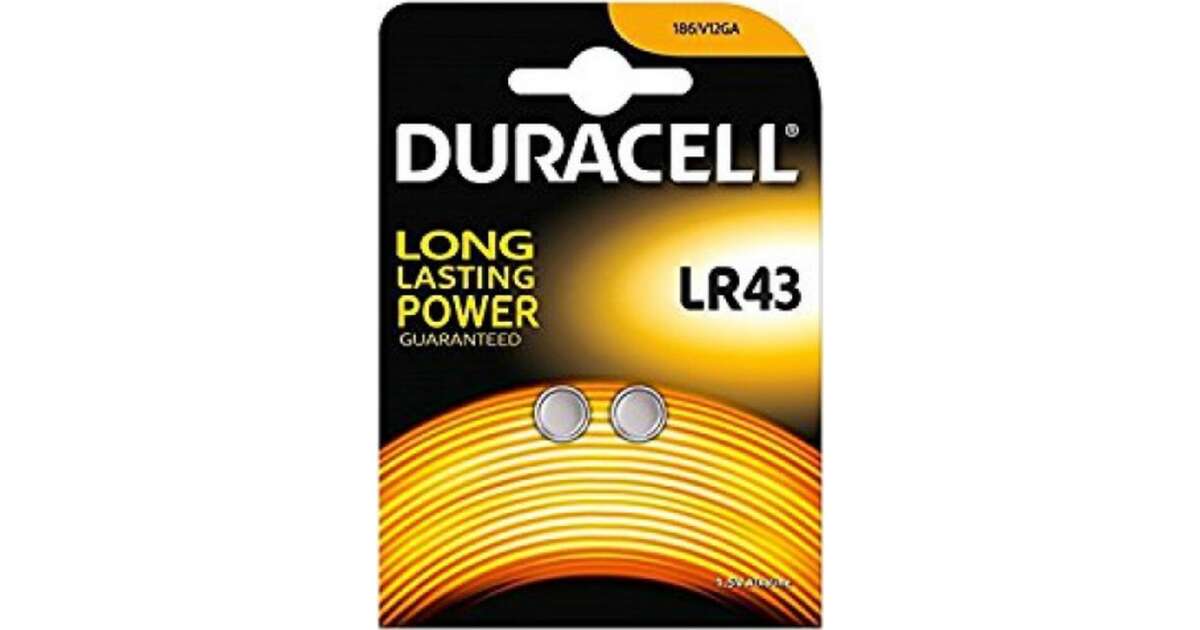 Elem duracell LR 43 1,5V-os alkáli gombelem 2db/bliszter | Pepita.hu
