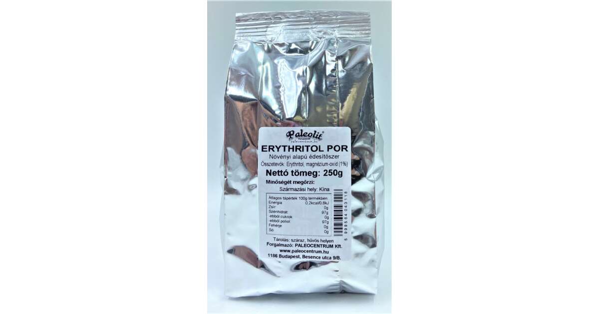 Paleolit Erythritol por 250g eritrit por magnéziummal | Pepita.hu