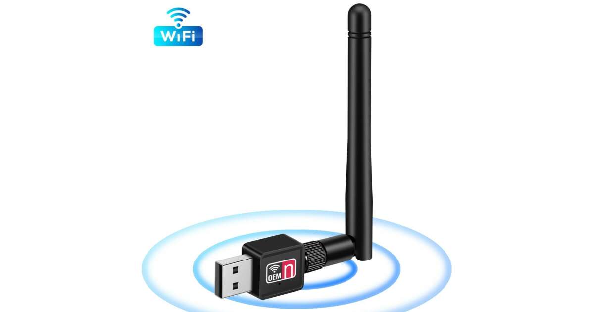 D-Band WiFi adapter, 300Mbps sebesség, USB2.0, 2.4GHz, PC-hez és ...