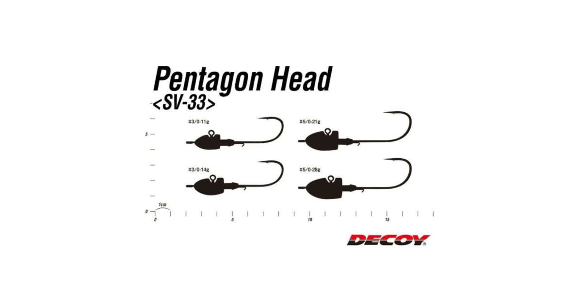 Decoy SV-33 Pentagon Head #5/0 28gr jigfej 2 db/csg | Pepita.hu