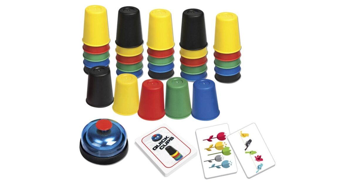 Gra planszowa Quick Cups z kolorowymi kubkami | Pepita.com