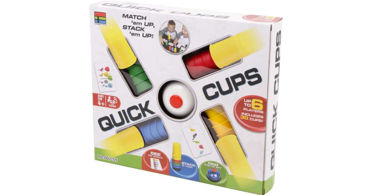 Gra planszowa Quick Cups z kolorowymi kubkami | Pepita.com