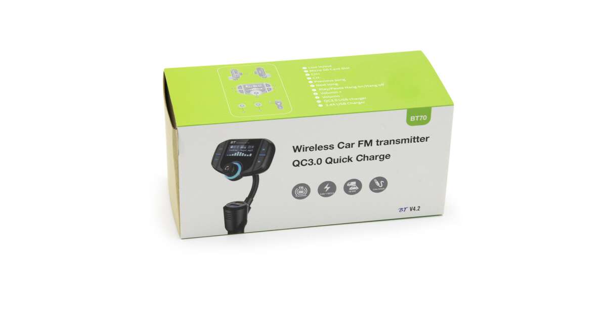 BT70 Bluetooth FM Transzmitter - Autós Kiegészítő | Pepita.hu