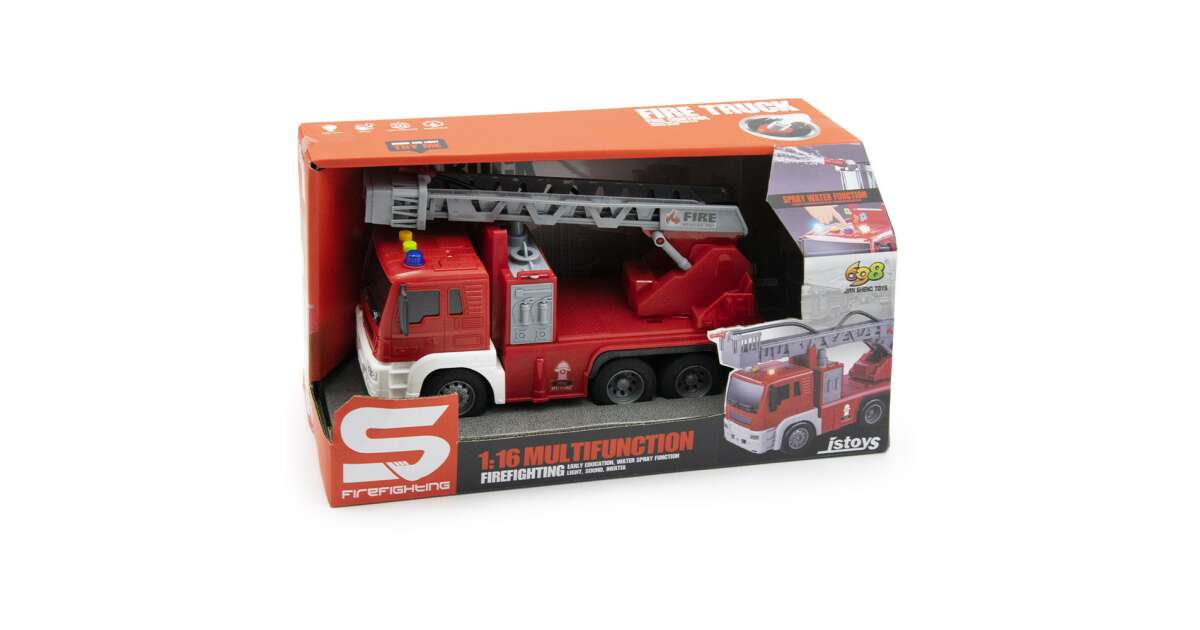 Játék tűzoltó autó - villog és hangot ad | Pepita.hu