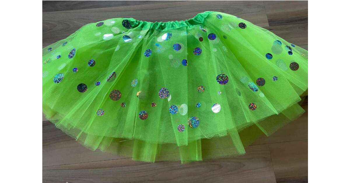 NEON ZÖLD pöttyös Tütü tüll szoknya balett szoknya | Pepita.hu
