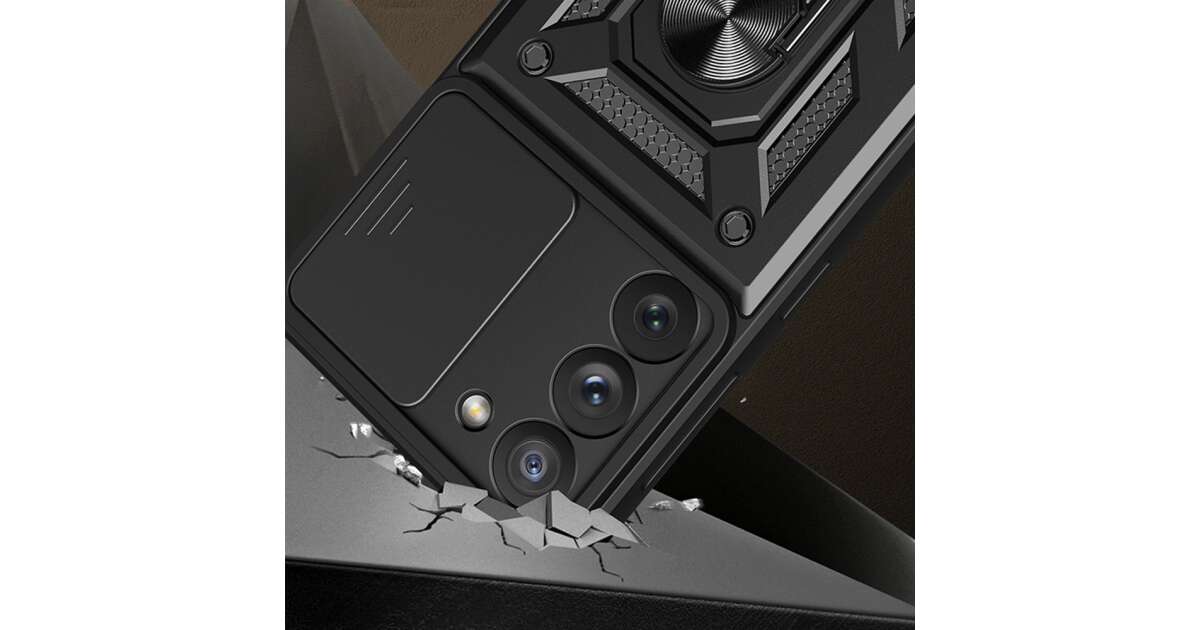 Hybrid Armor Camshield Samsung Galaxy S23 Ultra Armored camera fekete ...