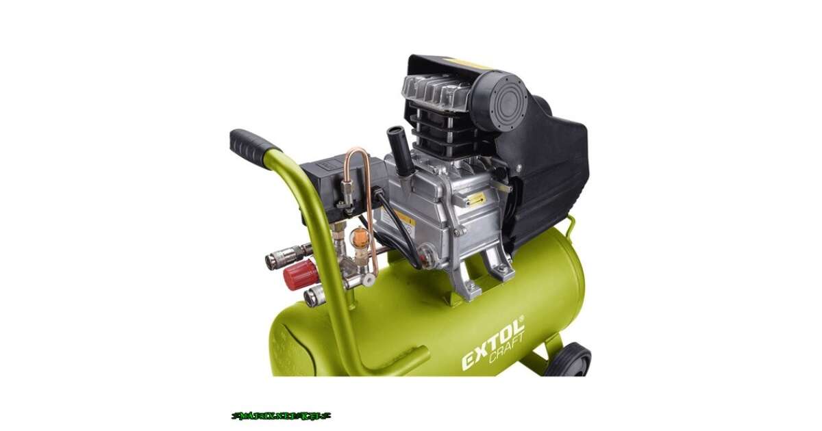 EXTOL CRAFT olajos légkompresszor, 1100W, 24l tartály, 8 bar, beszívott ...