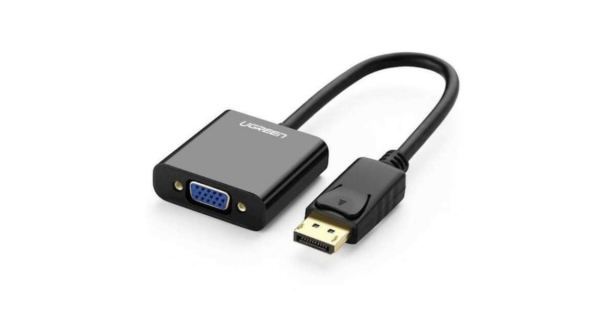 UGREEN DP109 DisplayPort-VGA adapter (fekete) | Pepita.hu