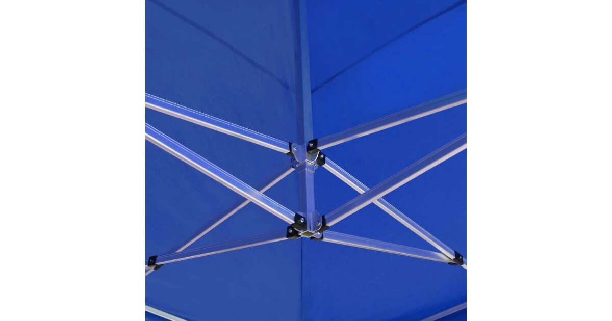 3x6 méteres összecsukható kerti pavilon sátortetővel - kék | Pepita.hu