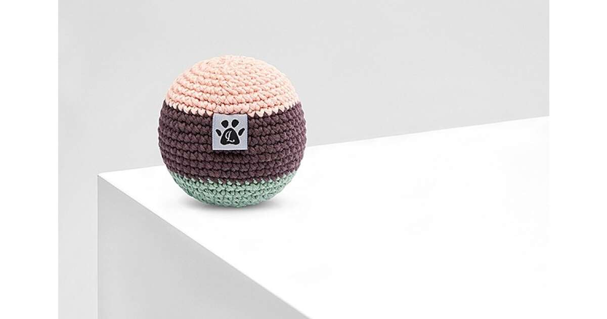 Harmony horgolt kutya labda zöld-barna-pink | Pepita.hu