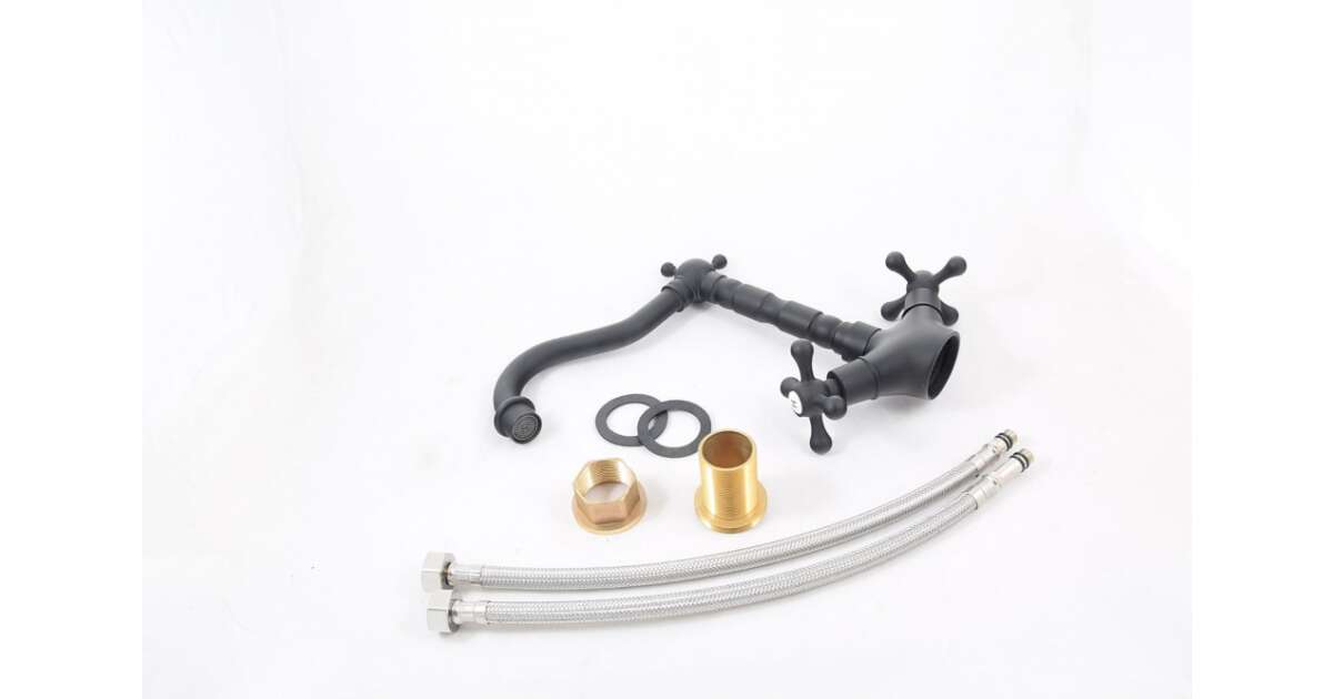 RETRO palazzo matt fekete álló csaptelep | Pepita.hu