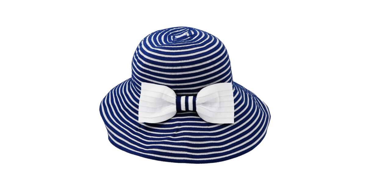 Elegáns Csíkos Kalap - Női - Kék-Fehér | Pepita.hu
