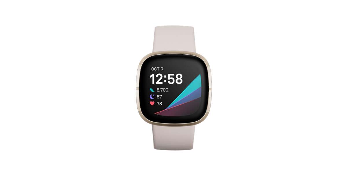 Fitbit sense okosóra (lunar white / soft gold stainless steel ...