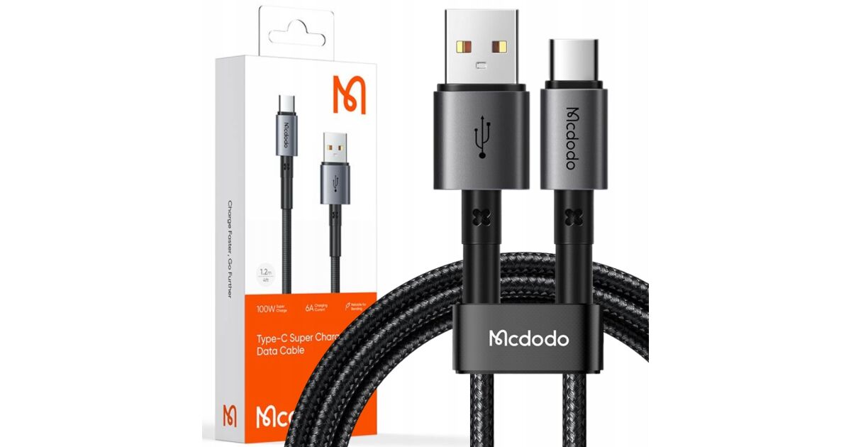 Cable USB-C Mcdodo CA-3590 100W, 1.2m (black) | Pepita.hu