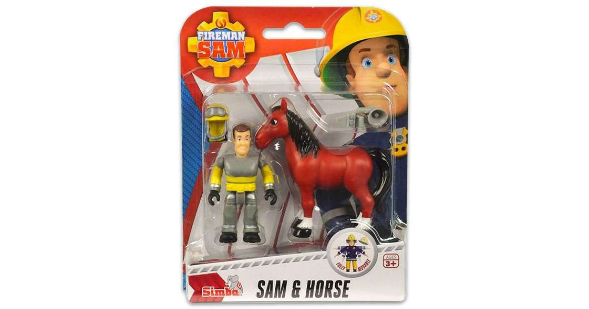 Sam, a tűzoltó: Sam figura lóval | Pepita.hu