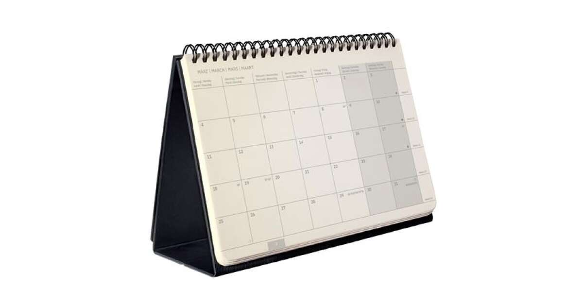 SIGEL Calendar, desk, standing, 2024, SIGEL "Conceptum", black | Pepita.com