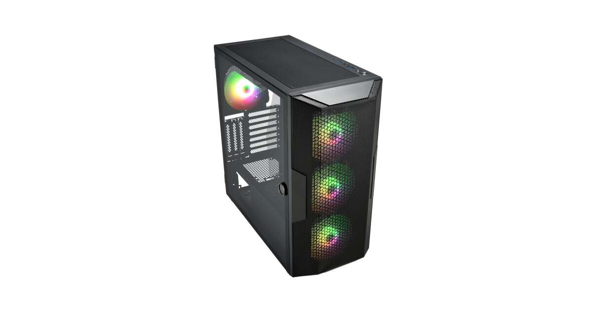 FSP - CUT592 táp nélküli ablakos Full Tower számítógépház fekete ...