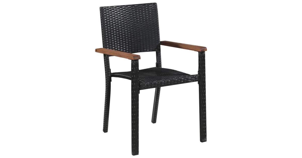 vidaXL 5 részes fekete kerti étkezőgarnitúra | Pepita.hu