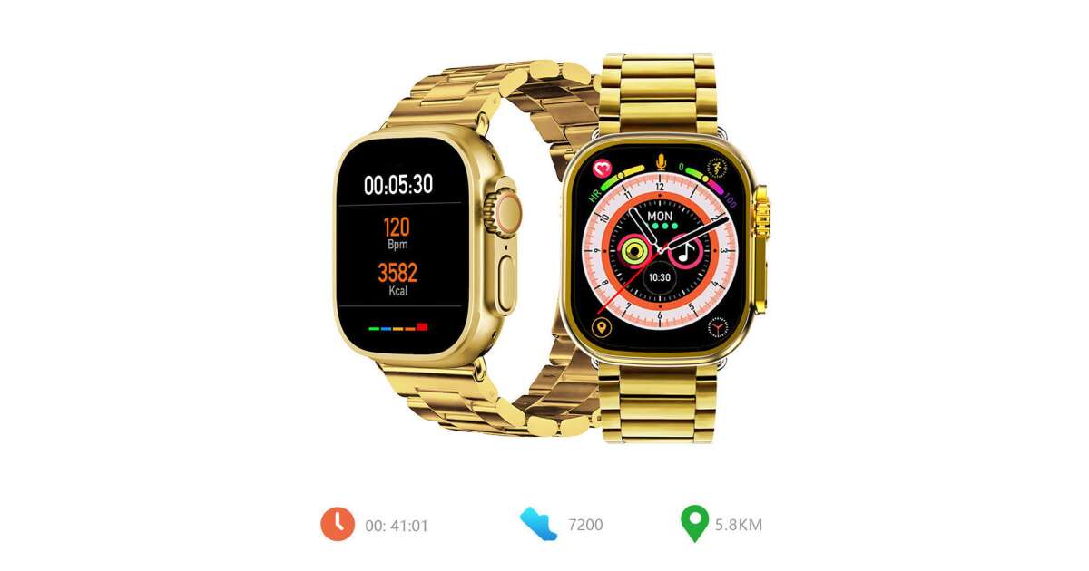 GD9 Ultra okosóra díszdobozban - Aranyozott Díszdobozban - pulzus mérés ...