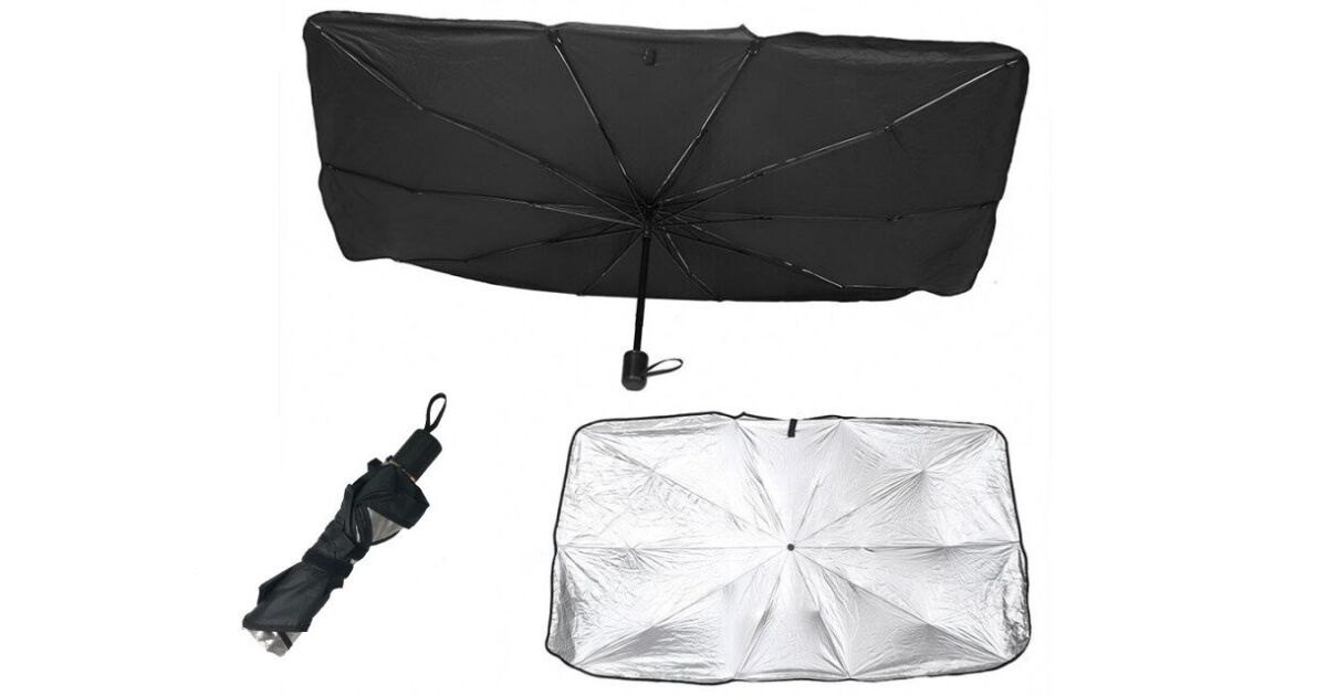 Autó Napvédő Esernyő - Szélvédő Árnyékoló - UV Védelem - 115x64cm ...