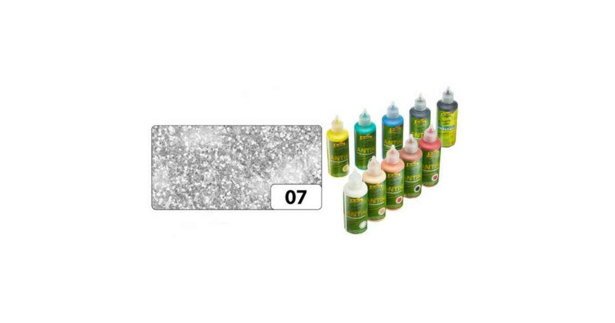 Üvegfesték Folia 80 ml Funny Color Antik ezüstcsillámos F4507 | Pepita.hu