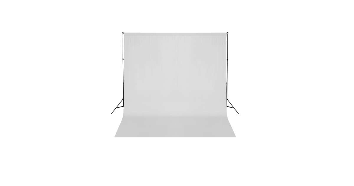 vidaXL fehér háttértartó állványrendszer 600 x 300 cm | Pepita.hu