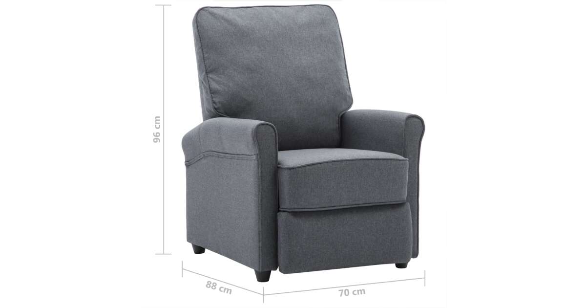 vidaXL sötétszürke szövet dönthető elektromos TV-fotel | Pepita.hu