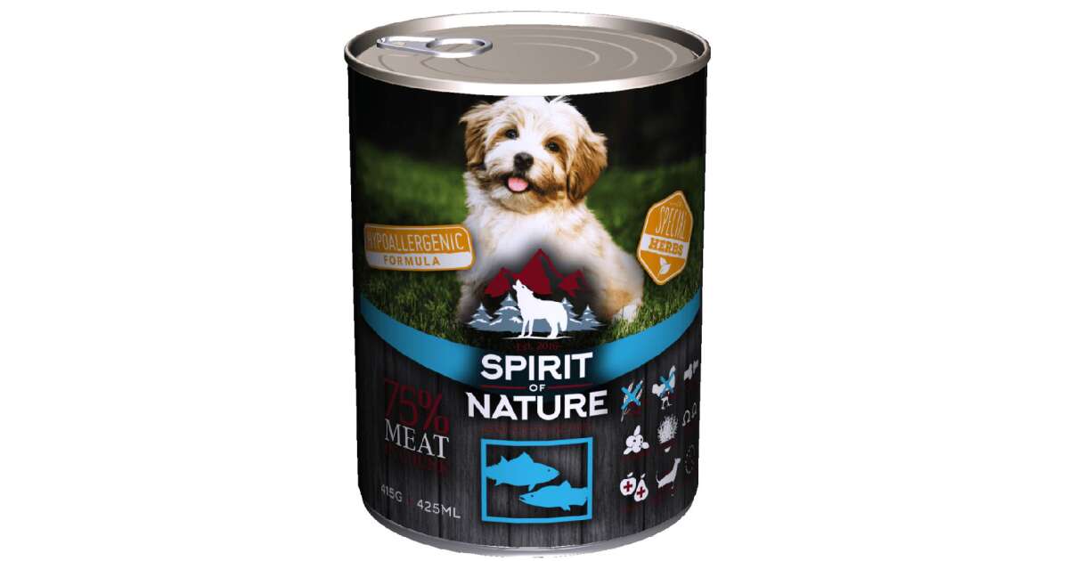 Spirit of Nature Conservă pentru câini cu Ton și Somon 415g | Pepita.com