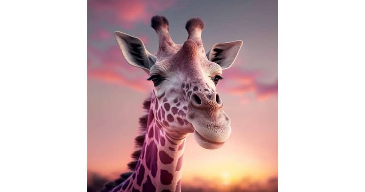 Zsiráf alkonyat POSZTER 1 m x 1 m | Pepita.hu