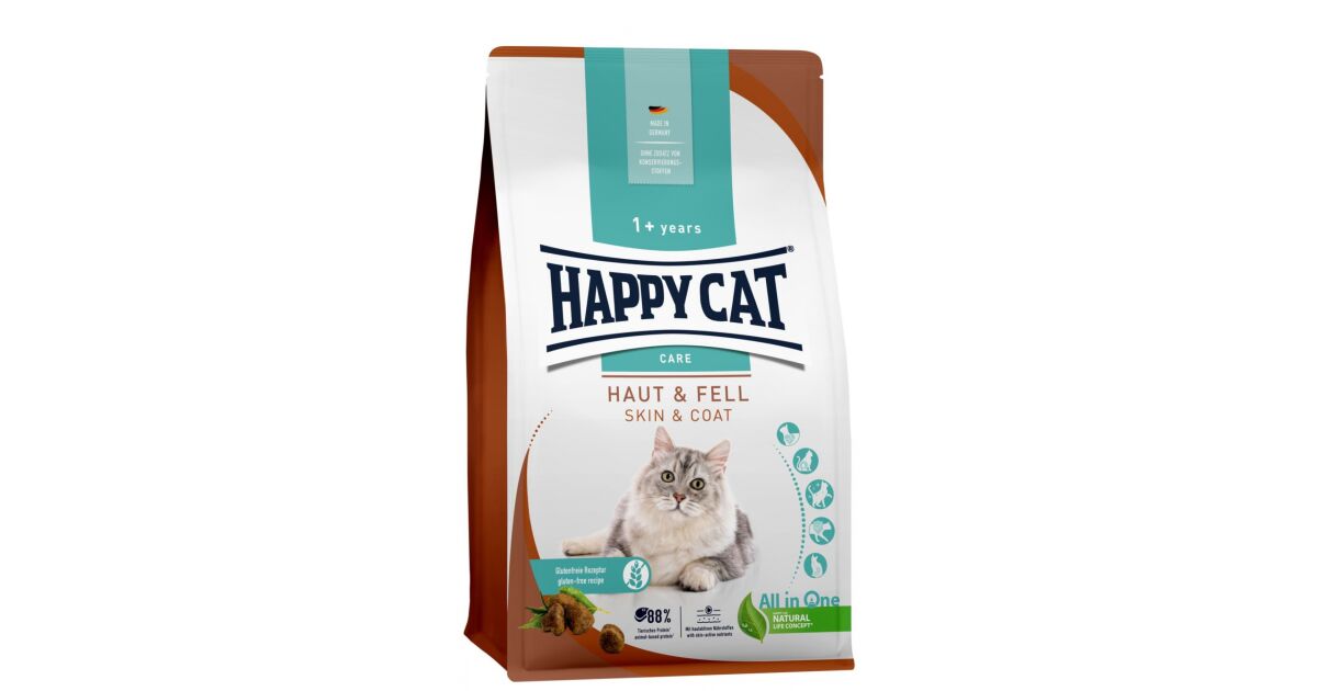 Happy Cat Îngrijire Piele și Blană 1.3 kg | Pepita.com