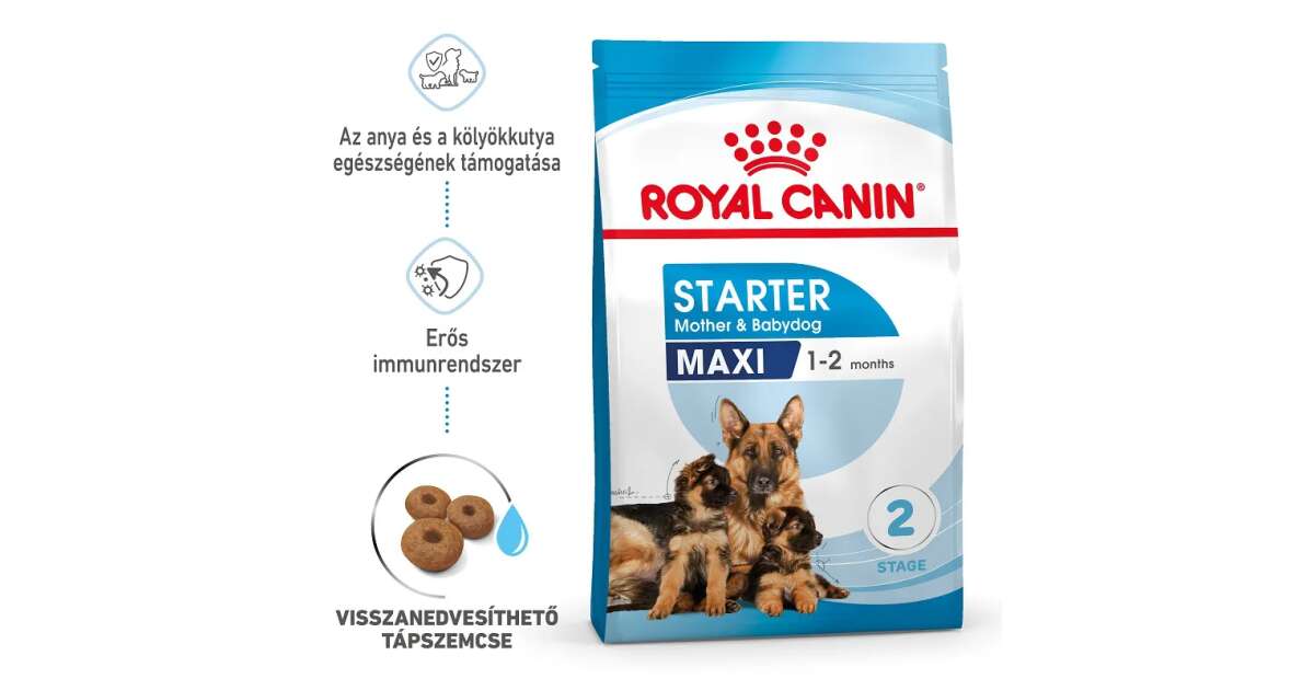 Royal Canin Maxi Starter 4kg- nagy testű kölyök és vemhes kutya száraz ...