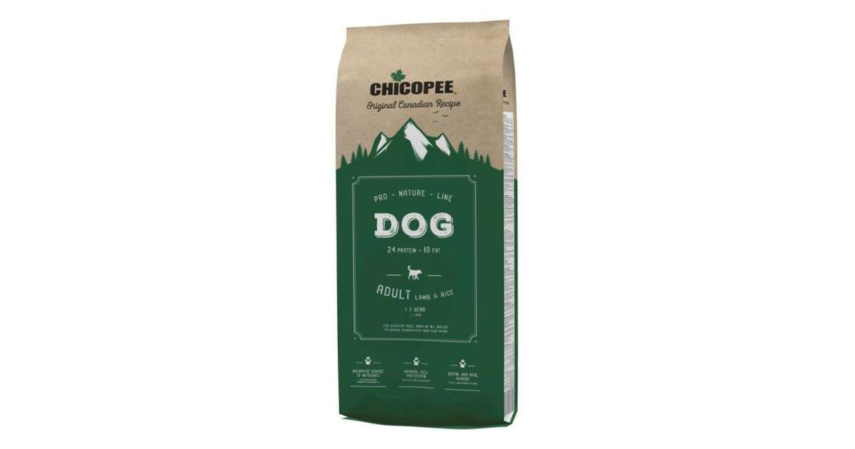 Chicopee Pro-Nature Line Adult Lamb&Rice kutyatáp 20kg | Pepita.hu