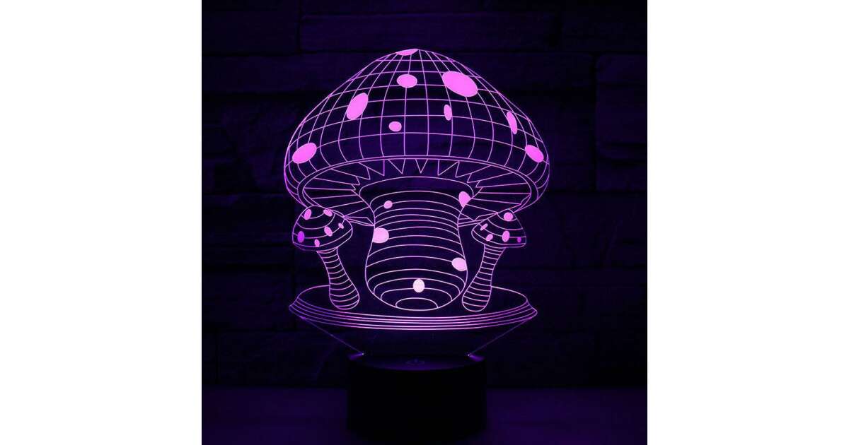 3D LED lámpa - Gombák | Pepita.hu