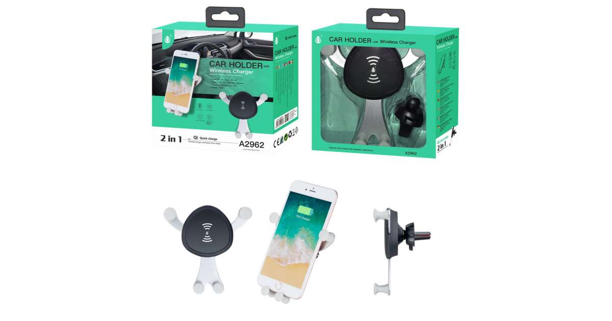 OnePlus A2962 2in1 szellőzőrácsra helyezhető ezüst gravitációs autós ...