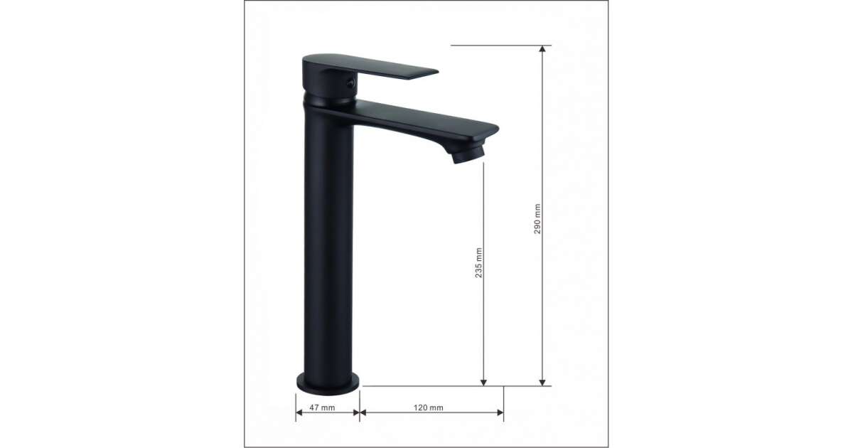 Mexen Royo Magasított Mosdócsaptelep - Fekete - 290mm | Pepita.hu