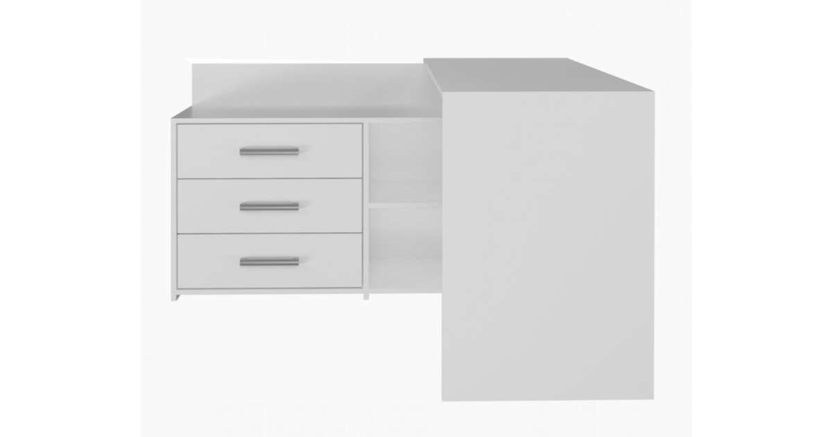 Sarok íróasztal / számítógép asztal - Holzmeister -120 x 120 cm - fehér ...